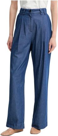 Marc O'Polo Femme, Pantalons, Bleu, Taille: 40 FR Pantalon pliss&eacute;
