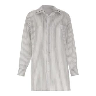 Maison Margiela Femme, Blouses et Chemises, Blanc, Taille: 34 FR Chemise Oversize Ray&eacute;e