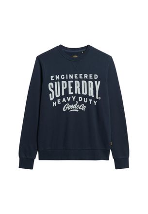 Superdry Herren Machined Goods Workwear Sweatshirt mit Rundhalsausschnitt Finster Marineblau XXXL