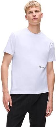 Karl Lagerfeld Jean Karl Lagerfeld pour Homme T-Shirt Karlism &Agrave; Manches Courtes Coupe Classique Blanc, S