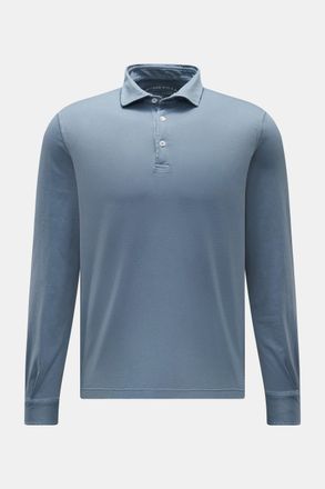 Fedeli Herren - Jersey Longsleeve-Poloshirt Zero rauchblau