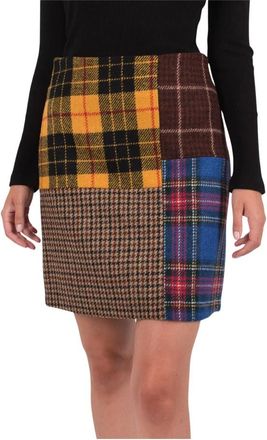 Max Mara Femme, Jupes, Multicolore, Taille: 32 FR Jupe Mini en Laine Patch Colorée