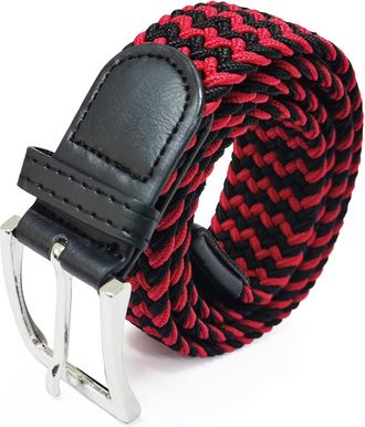 Glamexx24 Elastischer G&uuml;rtel Stoffg&uuml;rtel Stretchg&uuml;rtel: Unisex Geflochtener Dehnbarer G&uuml;rtel f&uuml;r Damen und Herren, Breite 3.5cm L&auml;nge 90cm bis 120cm