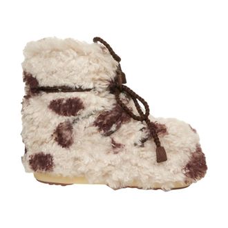 Moon Boot Beige Stiefeletten mit Faux Fur - - Shoes - Damen - Beige - 39 EU