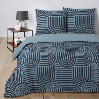 Vision Streetwear Parure Housse de Couette Marcel - Housse de Couette 240x220cm Avec 2 taies Assorties 65x65cm - 100% Coton