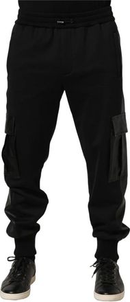 Dolce & Gabbana Homme, Pantalons, Noir, Taille: M Jogger Cargo Pants