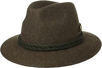 Chapeaushop Chapeau Traditionnel Boutons Décoratifs Chapeau Alpin Chapeau Randonneur (L (58-59 cm) - Marron)
