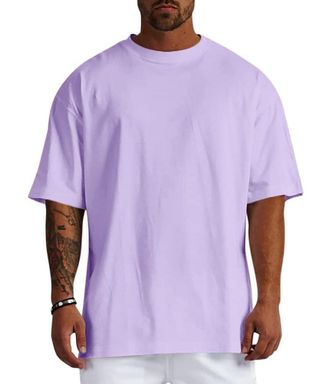 Minetom Herren T-Shirt Oversize Fit Kurzarm Oberteil mit Rundhals S&uuml;ssigkeiten Farben Candy Colors Weit Geschnittenes Lang Tee Einfarbig Basic Shirt T Shirts 