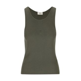 Saint Laurent &Auml;rmellose Oberteile - - Tops - Damen - Gr&uuml;n - M