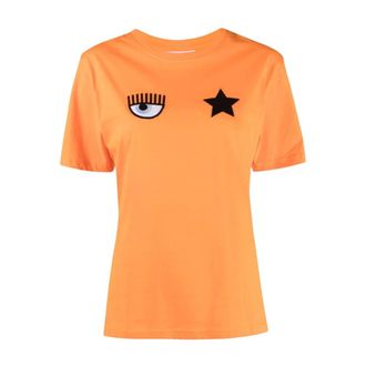 Chiara Ferragni T-shirt 508 - Femme - Tops - Orange - Taille: 36 FR
