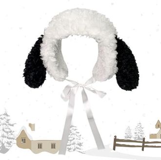 Generico Winter Ear Muffs - Animal Design Windproof Cute Warmer, Adjustable Furry Earmuffs, Soft Plush Comfort Accessory, Keeps Ears Warm During Cold Weather, 
