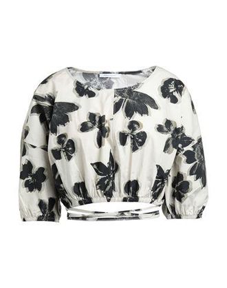 Ninety Percent QUINN BLURRED FLORAL PRINT POPLIN PUFF TOP