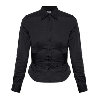 VETEMENTS Femme, Blouses et Chemises, Noir, Taille: 36 FR T-shirt &agrave; col roul&eacute; avec ceinture &eacute;lastique