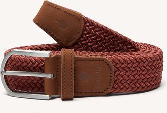 Faguo Ceinture tress&eacute;e terracotta et camel