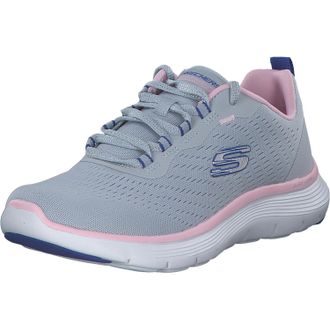 Skechers Damen Flex Appeal 5.0 New PathSneaker, Graues Netzgewebe, blau-rosa Besatz, 35.5 EU