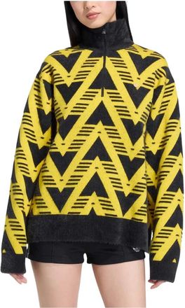 adidas Femme, Pulls, Multicolore, Taille: 40 FR Pull Tricot&eacute; Demi-Zip