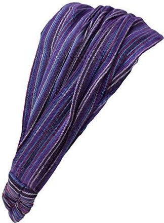 Gheri Bandana / Bandeau en coton &eacute;lastique, style hippie / boh&egrave;me - Little Kathmandu - Violet - Taille Unique