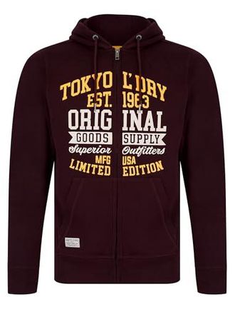 Tokyo Laundry Haut &agrave; capuche zipp&eacute; pour homme Invidia en polaire bross&eacute;e avec motif, M