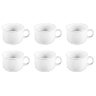 Thomas 6 x Kaffee-Obertasse - Trend Wei&szlig; 11400-800001-14742 Porzellan Geschirr