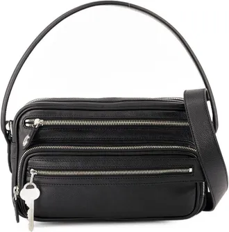 Acne Studios Calfskin Leather Shoulder Bag - Black