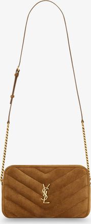 Saint Laurent Loulou suede crossbody bag with Cassandre logo on the front - SAINT LAURENT - gender_Woman