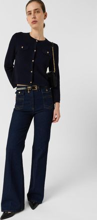 Gerard Darel Gilet court ajour&eacute; - LUBNA - Marine