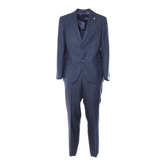 Lubiam Einreiher-Anzug - - Suits - Herren - Blau - 2XL