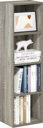 Furinno Pasir 4-stufiges Bücherregal mit offenem Regal, Französische Eiche