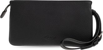 Tod's Homme, Accessoires, Noir, Taille: ONE Size Portefeuille en cuir avec dragonne