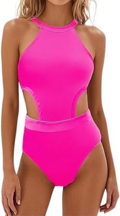 Generic Maillot De Bain 1 Pieces Femme Sexy Ensemble de ajouré Tendance Les fêtes sur la Plage et à la Piscine (S)