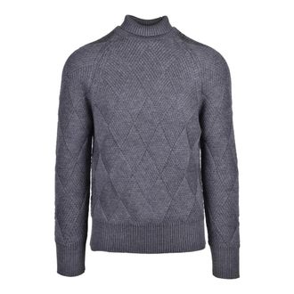 Alpha Studio Homme, Pulls, Gris, Taille: M Maglione Collo Alto