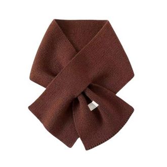 Generic &Eacute;charpe tricot&eacute;e de couleur unie douce pour lhiver, tendance, &eacute;l&eacute;gante, sensation chaude, ch&acirc;le pour femme &agrave; porter au quotidien, caf&eacute;, Taille unique