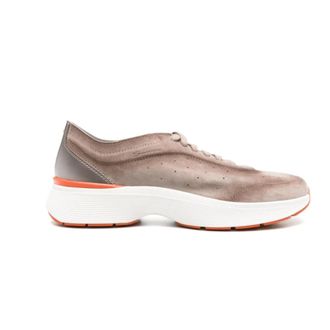 Santoni Braune Bounce Sneakers mit Perforiertem Detail - - Shoes - Herren - Braun - 44 1/2 EU