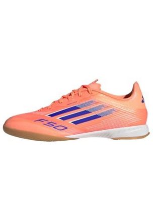 adidas Unisex Chaussure F50 League Indoor, Beam Orange/Lucid Blue/Cloud White, 42 2/3