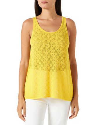 Benetton Damen Canotta 123BDH003 Top, Giallo 9N7, S