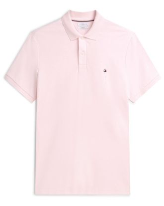 Tommy Hilfiger Jersey-Poloshirt mit kleiner Logo-Stickerei, Regular Fit in