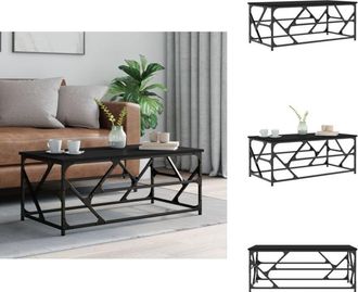 vidaXL Vidaxl - Table basse Noir 100x50x40 cm Bois ding&eacute;nierie - Table Basse - Meuble Salon - Table Dappoint - Design Industriel - Table Noire