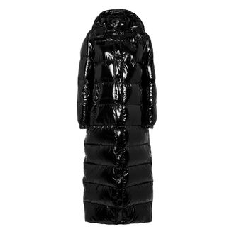 Philipp Plein Femme, Manteaux, Noir, Taille: 40 FR Nylon Superlong Down Jacket