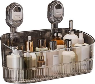 Generic Golde Saugnapf - Kein -Duschregal, Eckwandorganisator Mit Bodenablauf | Badezimmer Küche Aufbewahrungshalter, Wasserdichte Wand Montiert Für Toiletten