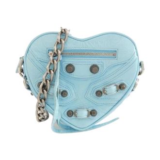 Balenciaga Pre-owned Le Cagole Heart Mini Schultertasche aus Lammleder - - Pre-owned - Damen - Blau - ONE SIZE