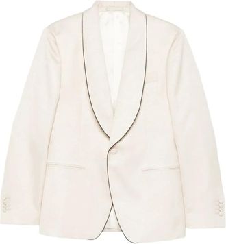 Lardini Homme, Vestes, Blanc, Taille: XL Veste &agrave; Col Ch&acirc;le