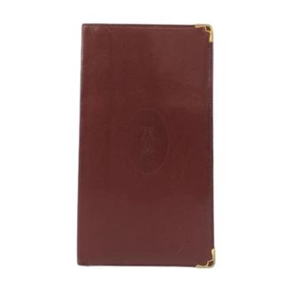 Cartier Pre-owned Vintage Must Line Bordeaux Leder Geldb&ouml;rse - - Pre-owned - Damen - Braun - ONE SIZE