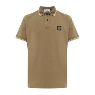 Stone Island Homme, Tops, Brun, Taille: 2XL Polo Logo