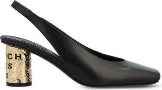 Givenchy Hohe Schuhe - Slingback Pumps With Cylindrical Gold Heel - Gr. 36 (EU) - in Schwarz - f&uuml;r Damen