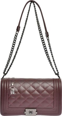 Anna Luchini Violette Lederhandtasche