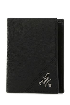 Prada Mens Black Leather Wallet F0002 Vitello Portafogli
