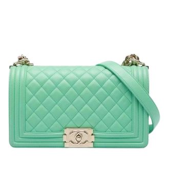 Chanel Sac bandouli&egrave;re matelass&eacute; Pre-owned - Femme - Pre-owned - Vert - Taille: ONE Size