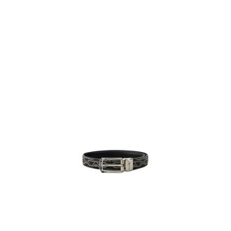 Emporio Armani All-Over Eagle Chain Logo Buckle Belt - - Accessories - Damen - Schwarzk - 95 CM