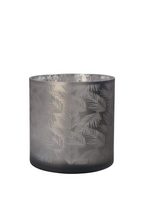 Sompex Awhia Windlicht Vase Farne, Farbe:Silber-braun, Gr&ouml;&szlig;e:24.5 x 24.5 cm (XL)