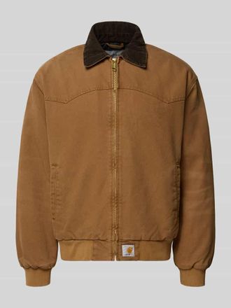 Carhartt Work in Progress Jacke mit Rei&szlig;verschluss und Label-Detail Modell Santa Fe